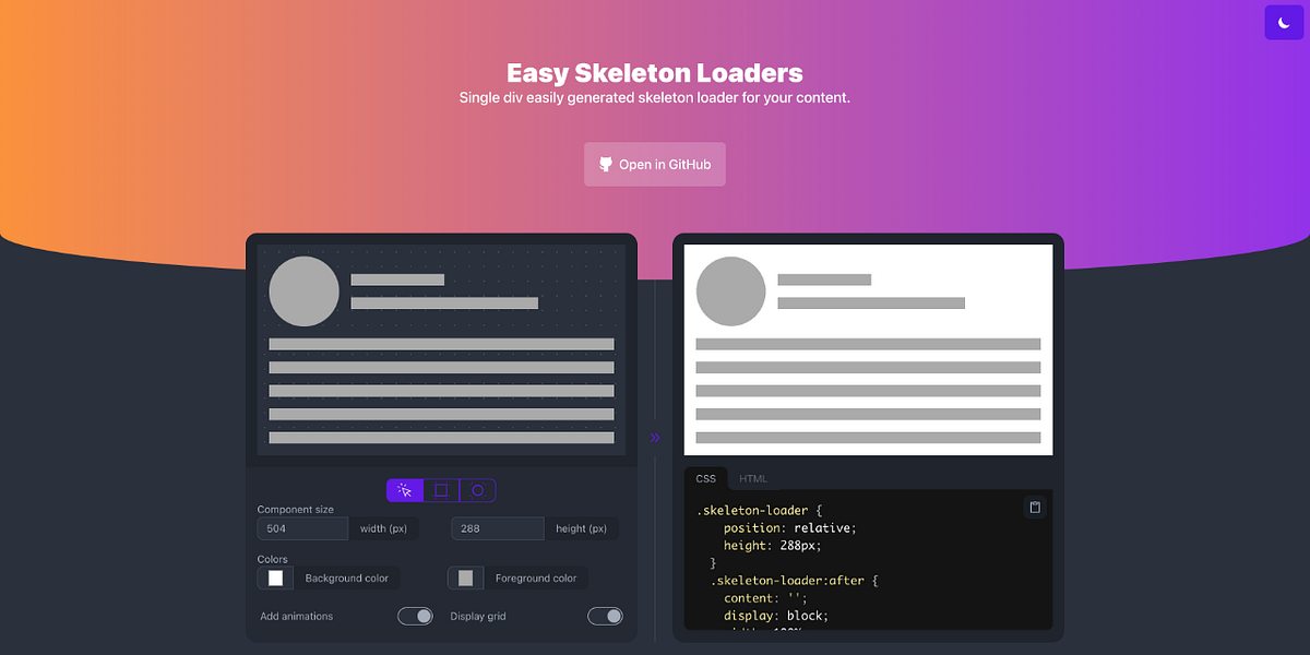 Skeleton loader generator. Skeleton Loaders made easier. | by mina alfy | Medium