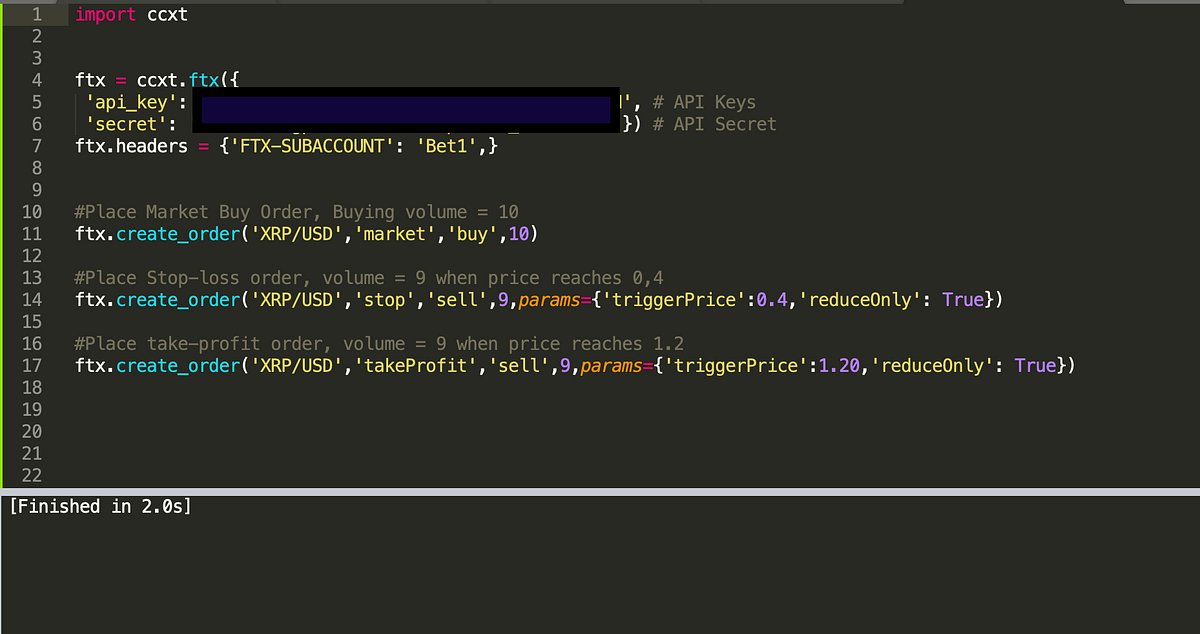 CCXT Create Order with Take profit, Stop loss - Wongsakorn Sanwises - Medium