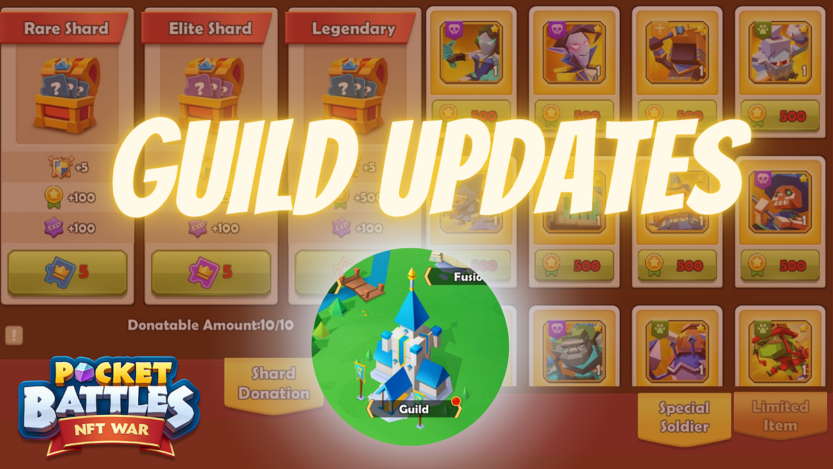 [📢Reorganization of Guild Market and Donation] | by PocketBattlesNFTWar ...