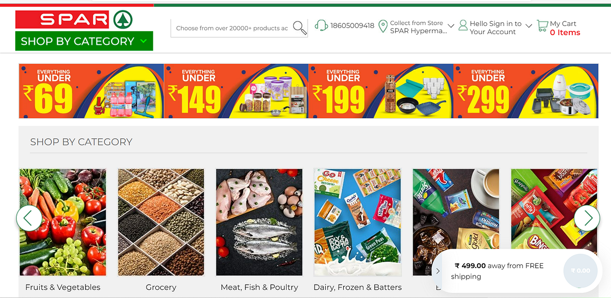 Online Grocery Shopping & Delivery From India’s Top Hypermarket — SPAR ...