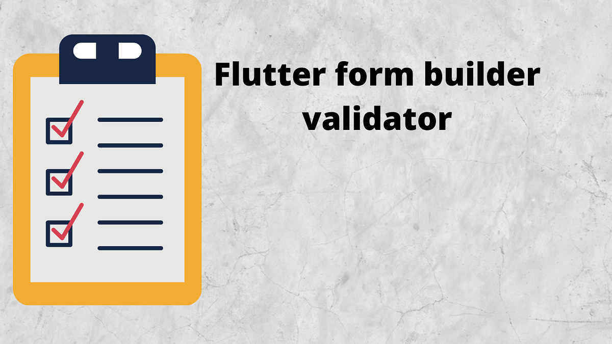 Form Validation In Flutter. Form validation is very nice to have a ...