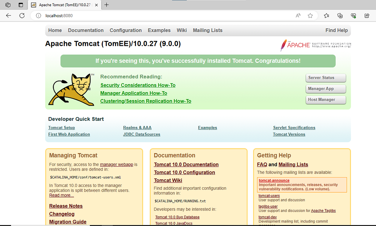 TomEE Server Intro | How to setup ? 🔥 | by Pranoy Chakraborty | Medium