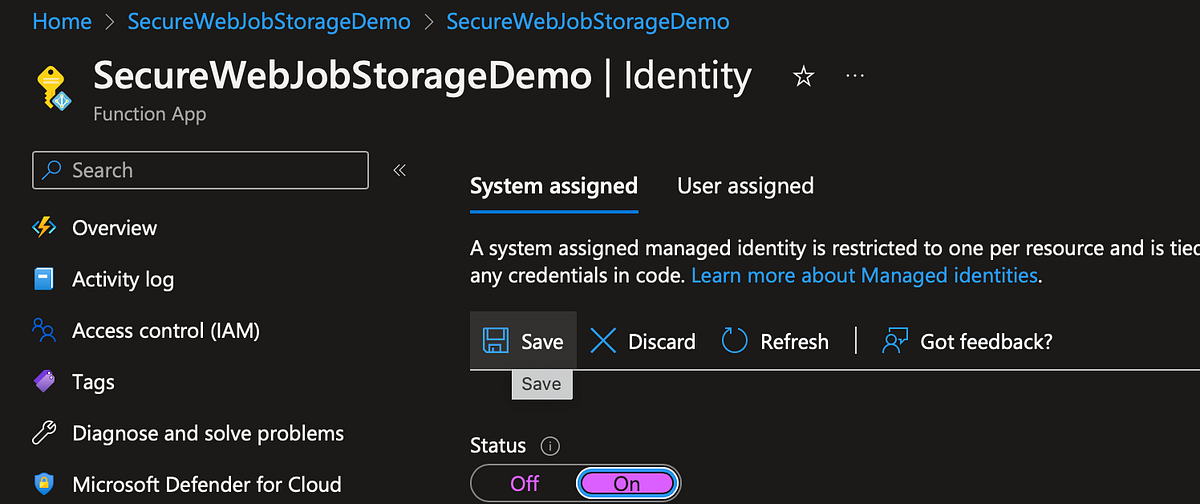 Securing Azure Functions with Managed Identity: A Guide to Accessing AzureWebJobsStorage ...