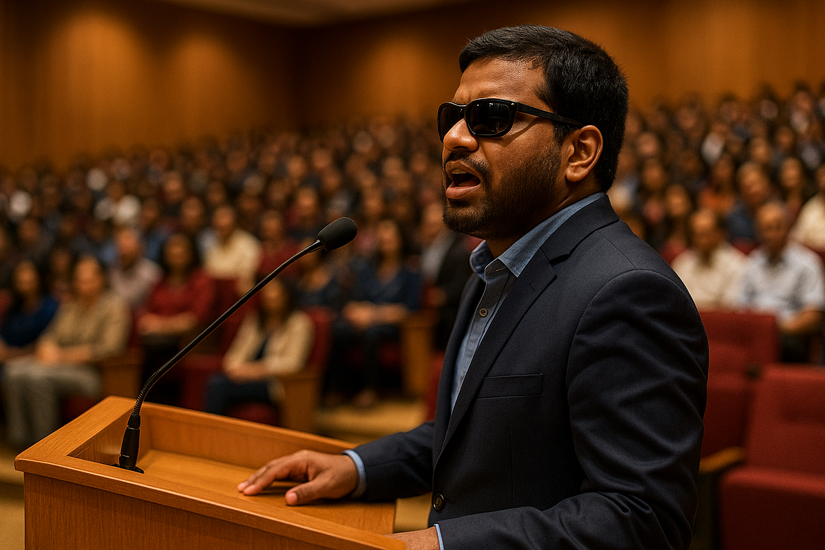 I was amazed when I heard him saying, “I want to be the first blind ...