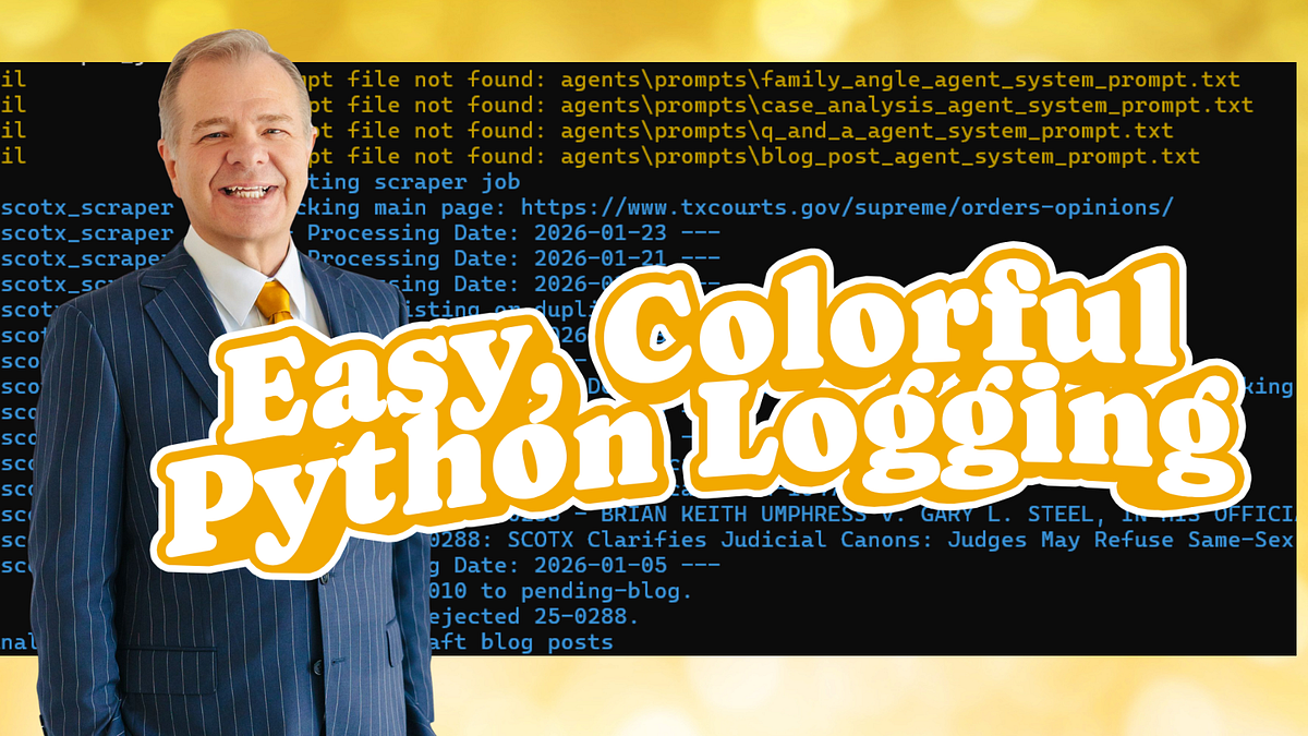 Easy, Colorful Python Logging. Tame and colorize the logging package ...