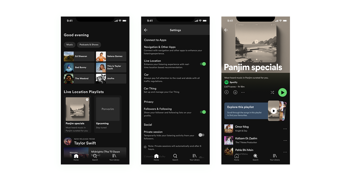 Spotify Feature — Real time location based music recommendation feature ...