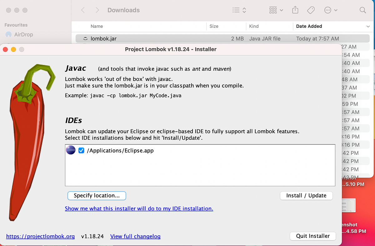 Lombok Integration with Eclipse. Lombok is quite useful to reduce… | by Jeeva Manivel | Medium