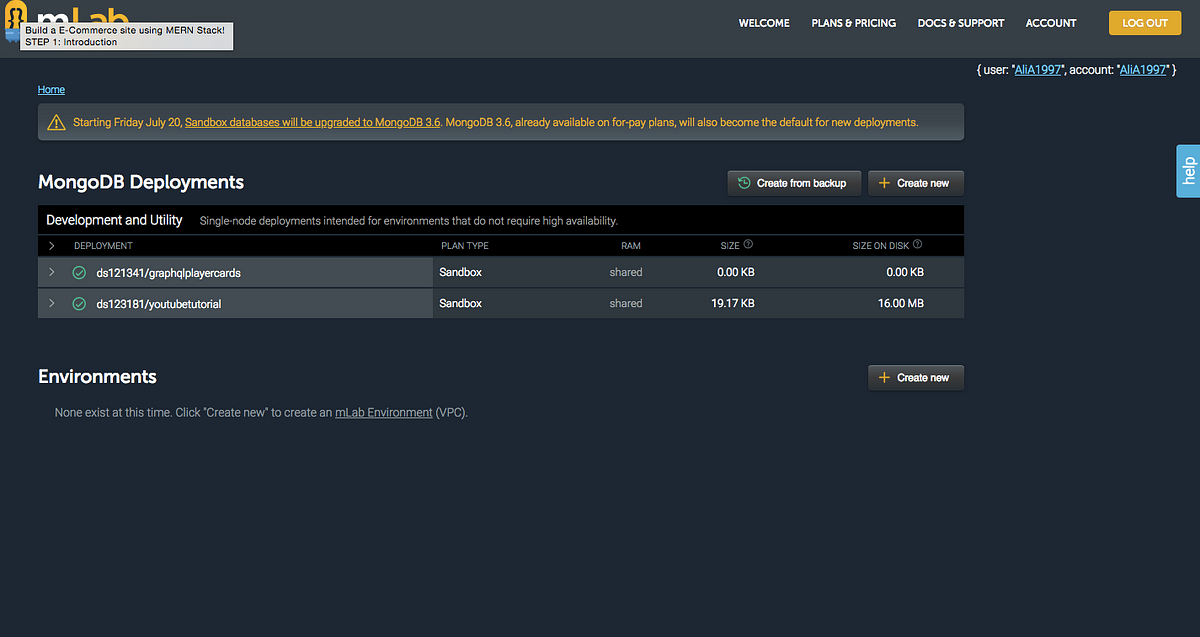 How To Setup A Online Mongo Db Database Using Mlab By Ali Alhaddad Medium