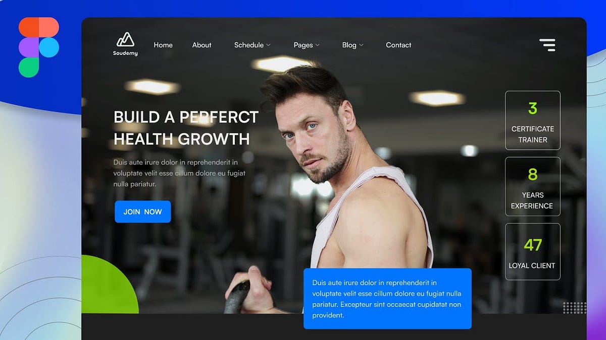 Personal Trainer & Gym Design Using Figma | Figma Tutorials ...