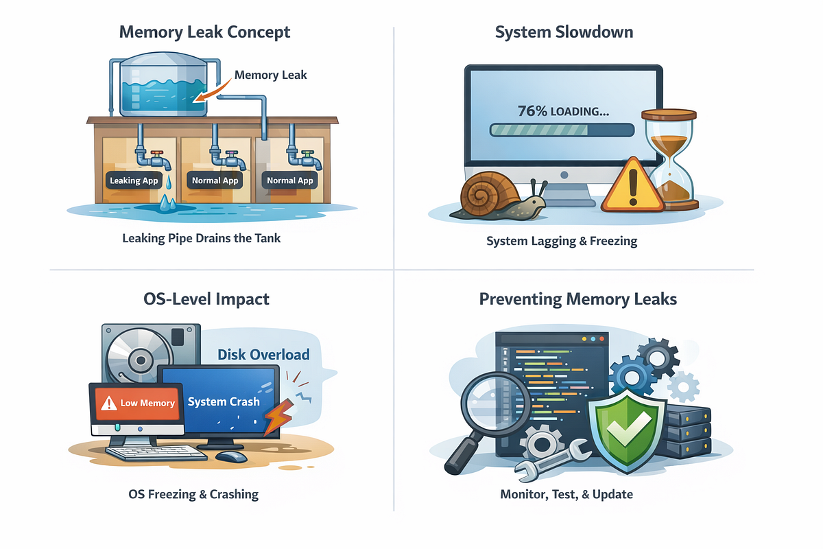 Why Memory Leaks are dangerous at OS level? | by Swati | Jan, 2026 | Medium