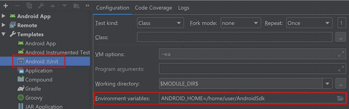 Just solved that problem by setting the ANDROID_HOME variable in Run → ...