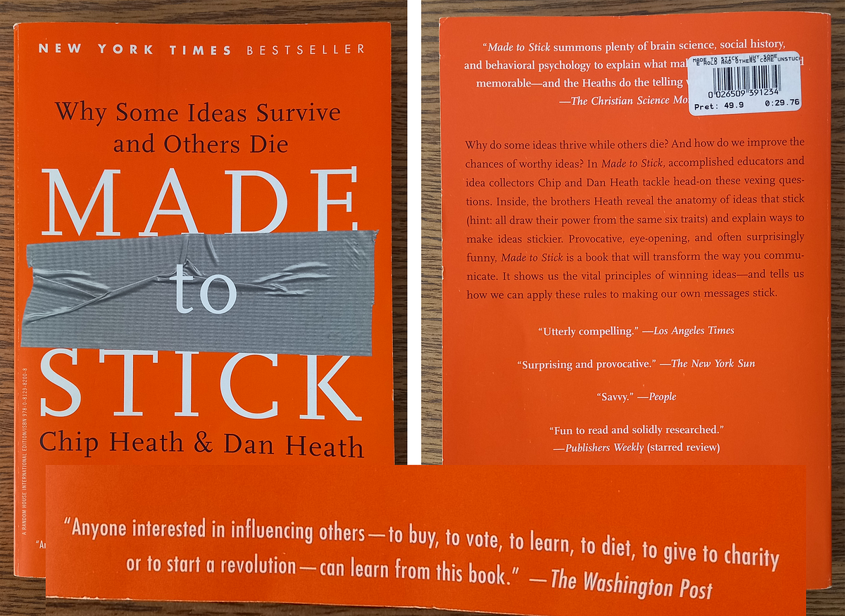Made to Stick. Why Some Ideas Survive and Others Die. A Book Review ...