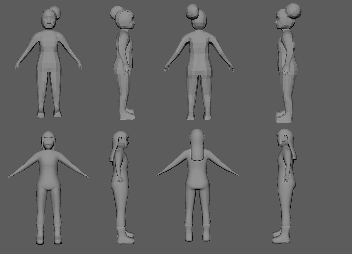 Pre-Vis Character Models - Giovanna Camm - Medium