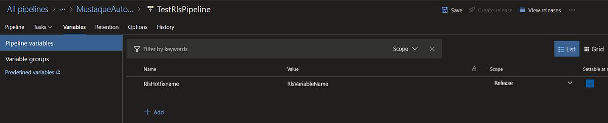 How to Pass the Azure DevOps Build Pipeline variables into the Release Pipeline | by Mustaque ...