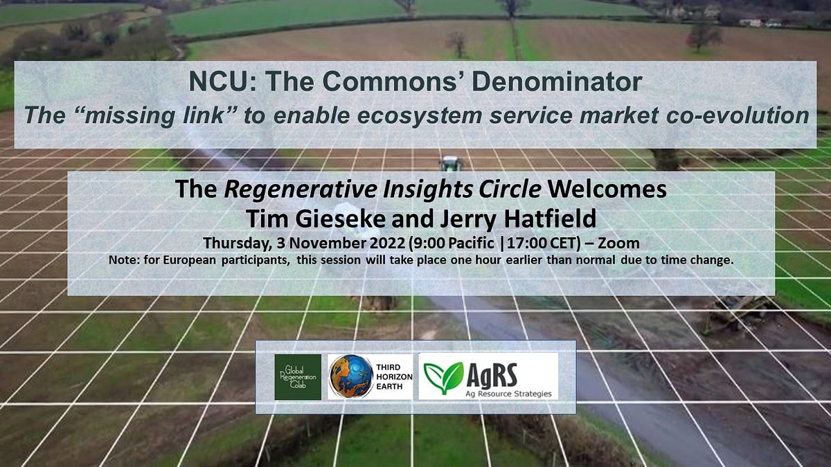 NCU: The Commons’ Denominator. The “missing link” to enable ecosystem ...