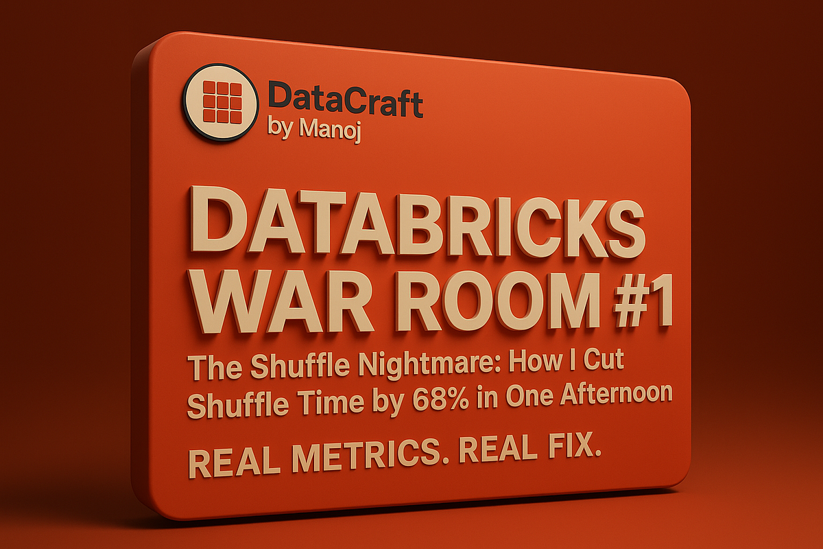 🔥 Databricks War Room #1: The Day My Shuffle Tried to Kill My Cluster | by MANOJ KUMAR SHARMA ...
