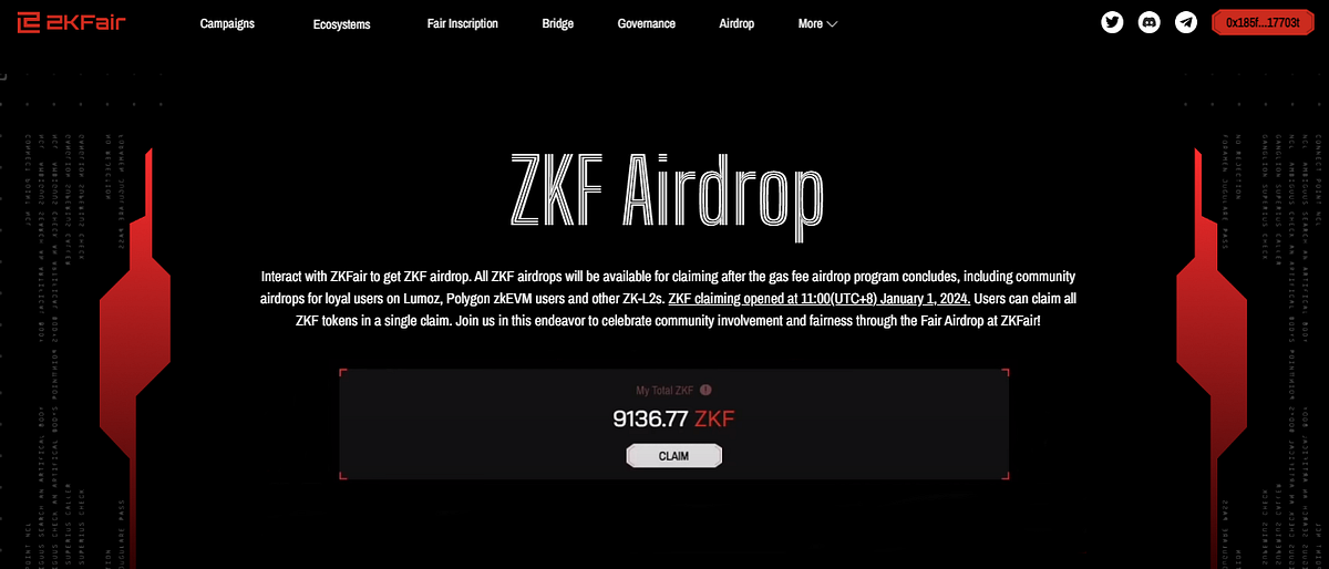 zkFair Airdrop: How to Claim, Swap and Sell ZKF Tokens | by 0x Gainer | Jan, 2024 | Medium