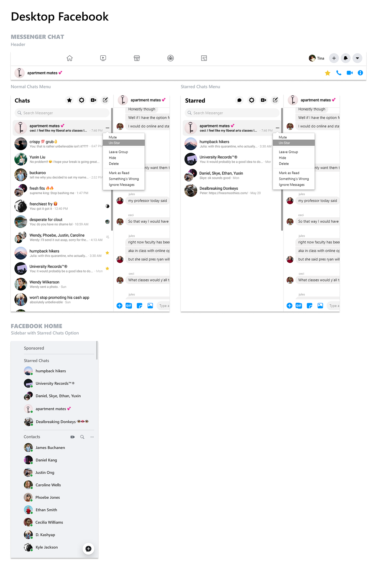 UX/UI Case Study: Re-designing Facebook Messenger for Users ...