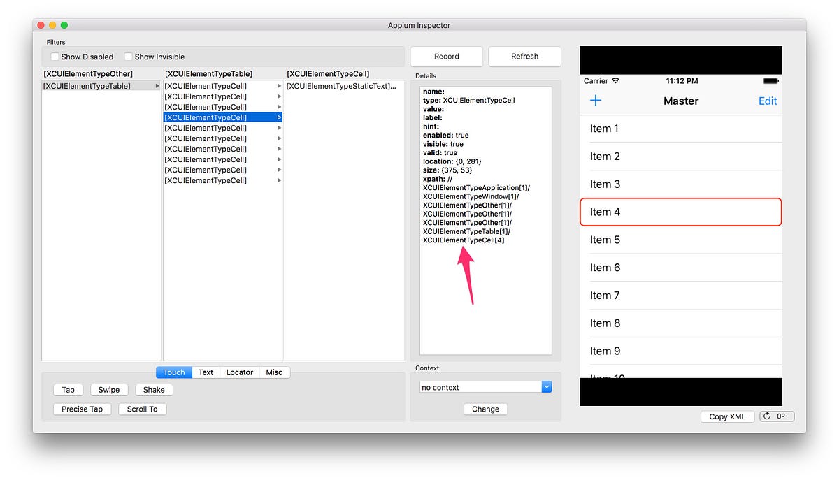 The Options Of Inspecting Ios 10 App With Appium 1 6 By Chaoyi Chen Medium