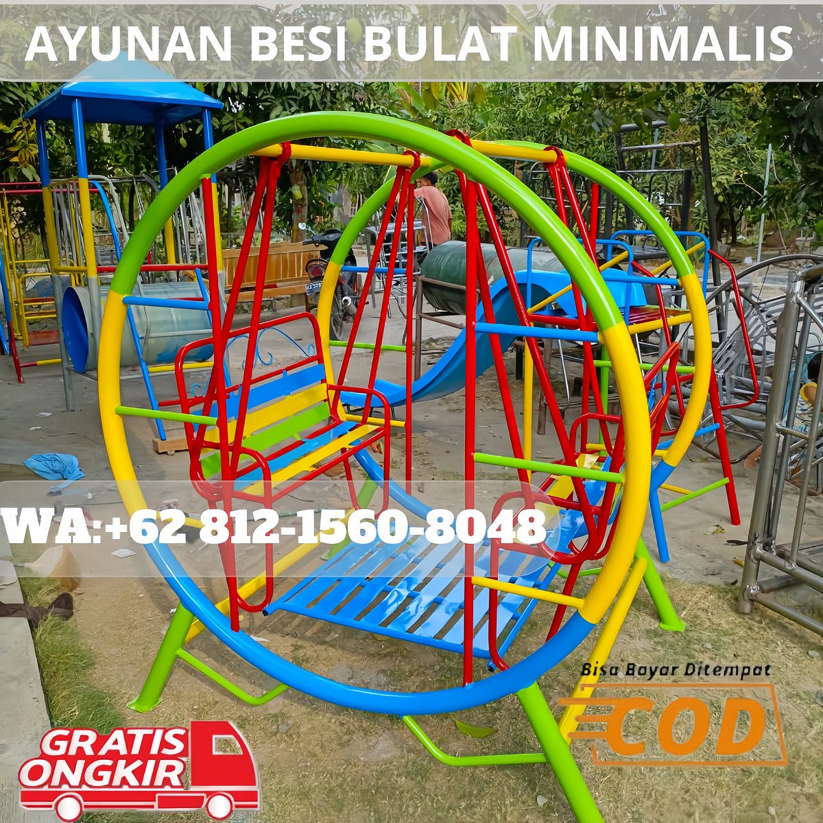A +62 812–1560–8048 Ayunan Bulat Anak Dari Besi Dan Mainan Wahana Kec ...