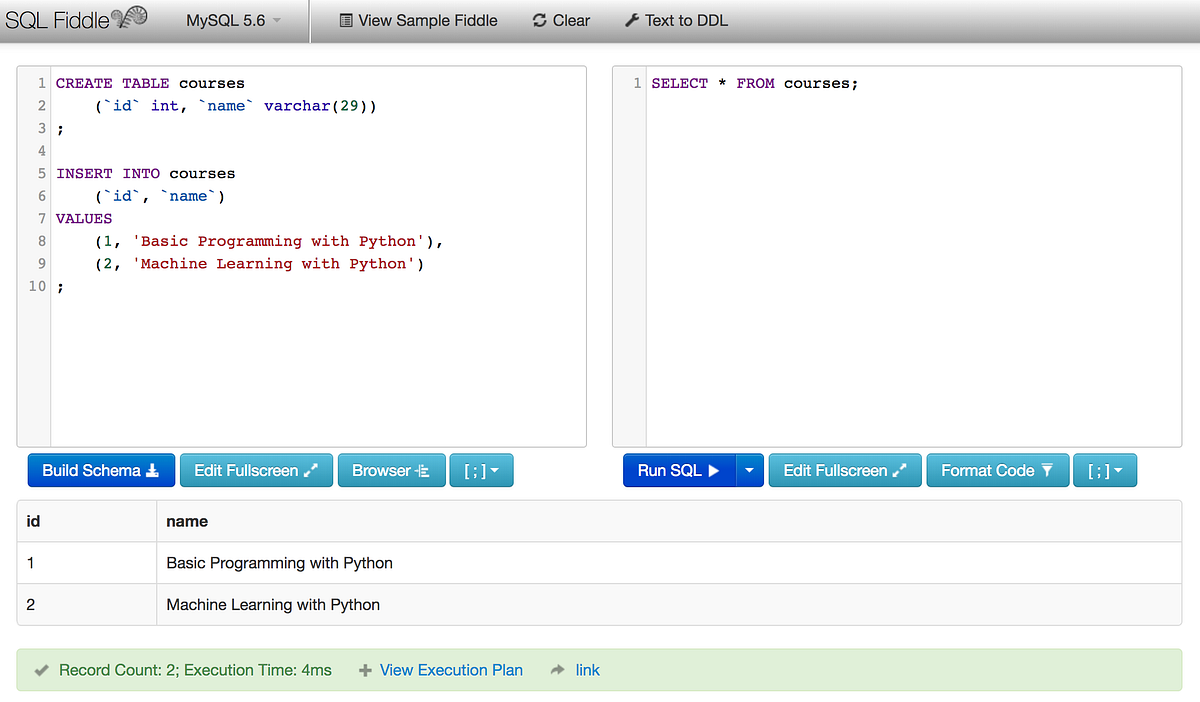 แนะนำ SQL Fiddle ไว้ทดสอบคำสั่ง SQL - Kan Ouivirach - Medium