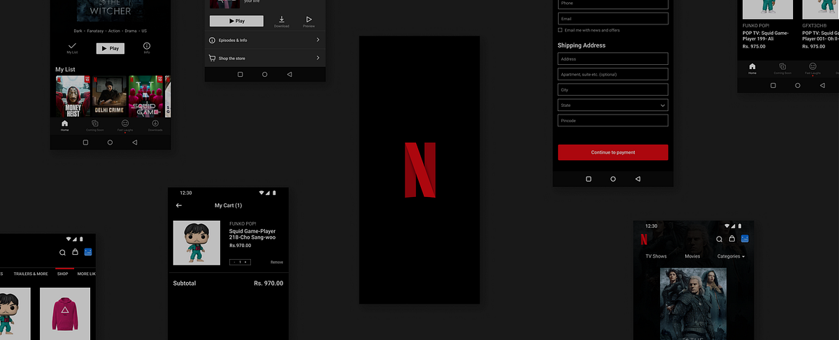 Introducing the Netflix Shop to their streaming application - UI/UX ...