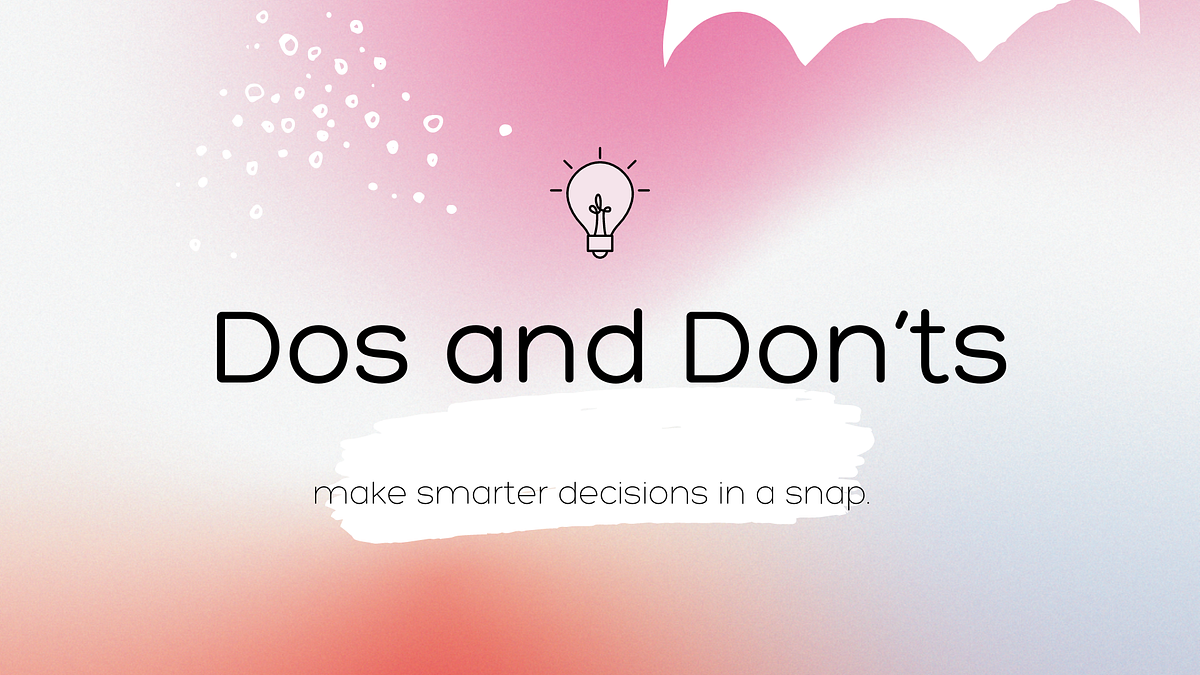 Write For Us! — Dos and Don’ts. Welcome to our publication! | by Dr ...