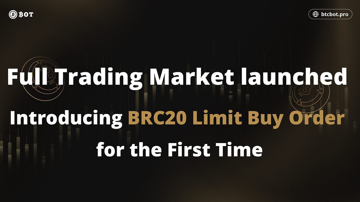 BTCBot Launches Full Trading Market, introducing BRC20 Limit Buy Order for the First Time | by ...