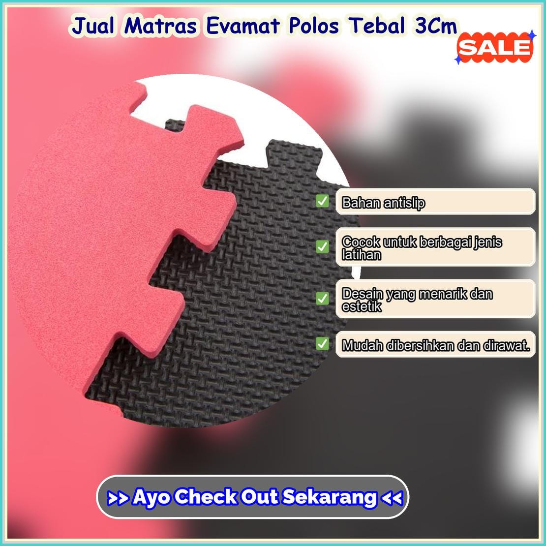 Jual Matras Evamat Polos Tebal 3Cm - Matras Judo - Medium