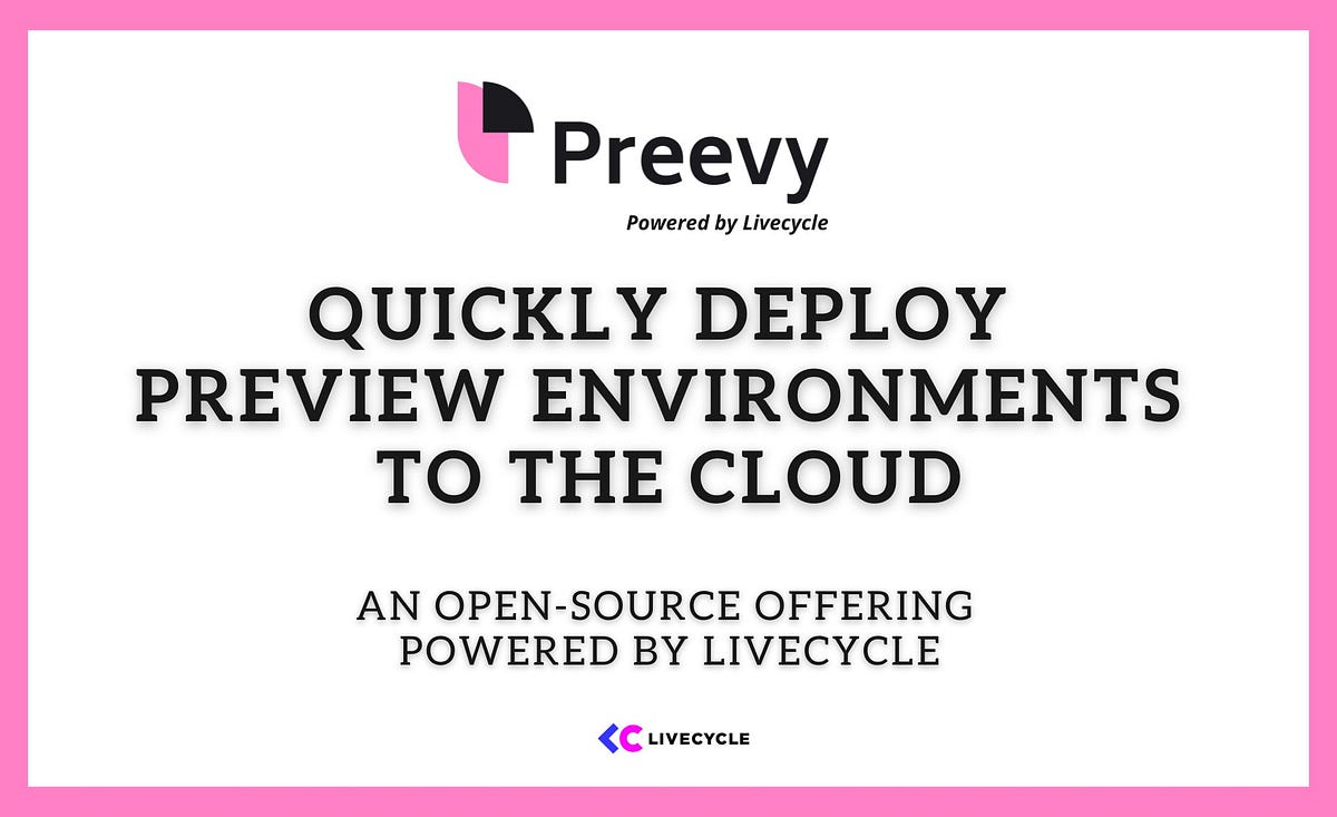Preevy” — An Open Source Cli Tool For Creating Instant Preview Environments For Complex
