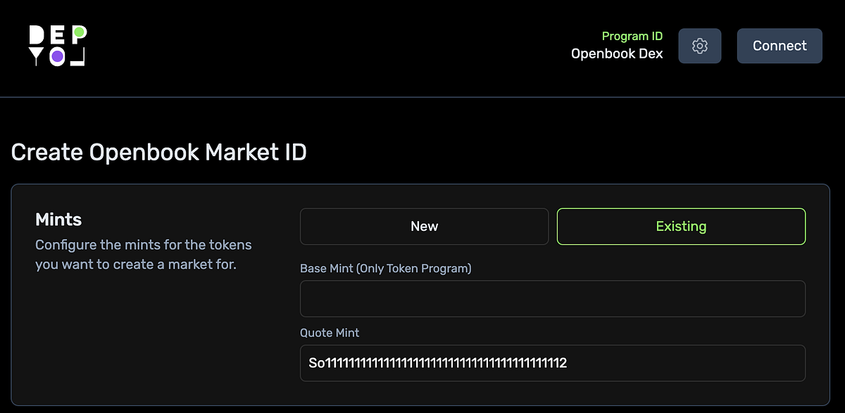 Create OpenBook Market ID for 0.44 SOL | by DeploySol | Medium