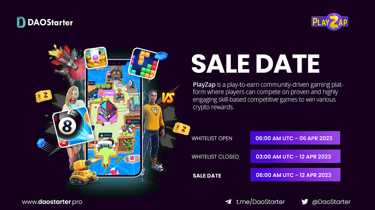 PlayZap Whitelist for DAOStarter IDO is now OPEN | by DAOStarter | Medium