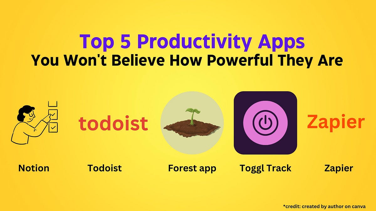 Top 5 Productivity Apps You Won’t Believe How Powerful They Are | by ...