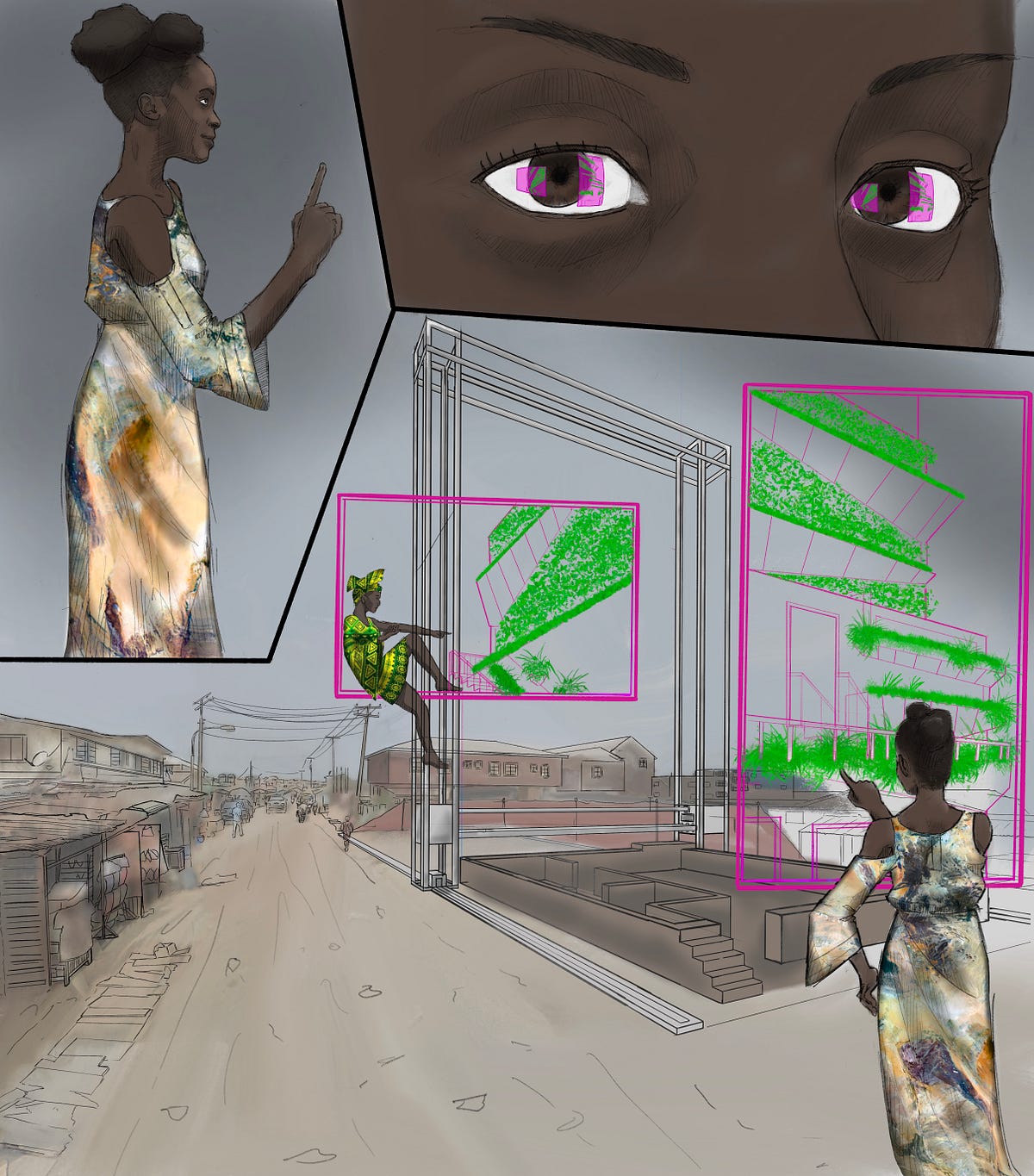 Onyeje and the goddess. The sun’s rays began to crest the… | by Daniel Skyler | Cotarie | Medium