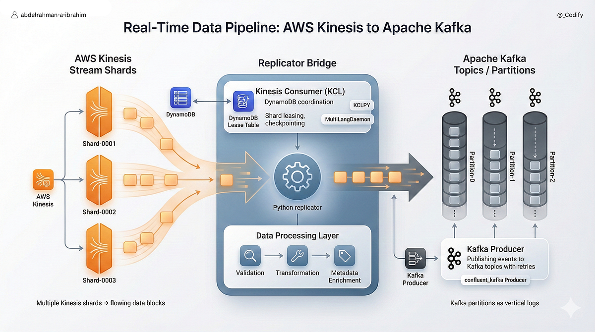 From AWS Kinesis to Apache Kafka: Building a Real-Time Streaming Bridge | by Abdelrahman Ahmed ...