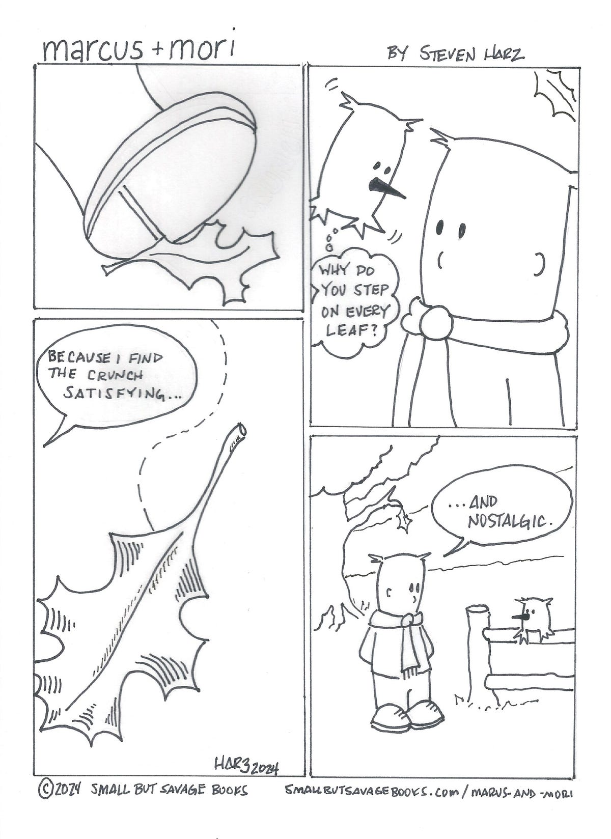 Comic: Marcus and Mori (Leaves) - Steven Harz, Small But Savage Books ...