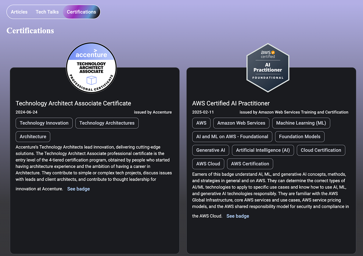 How I dynamically embedded Credly Badges in My Angular Portfolio | by ...