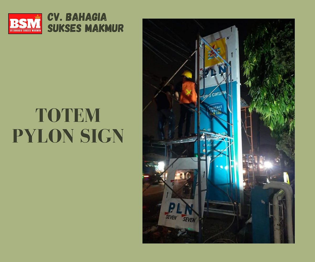 TOTEM PLN CIKUPA | PYLON SIGN PLN | 0819 9600 0567 | by huruf timbul ...