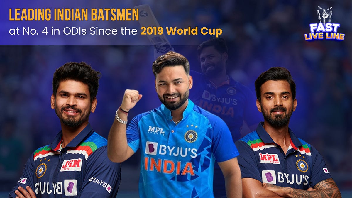 Leading Indian Batsmen at No. 4 in ODIs Since the 2019 World Cup | by ...