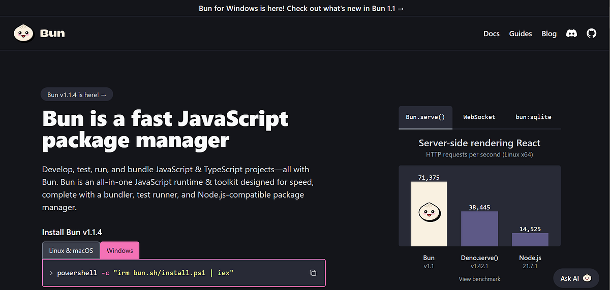 JavaScript’s Makeover Madness Bun, the Swiss Army Knife for Devs | by Enigma of the Stack ...