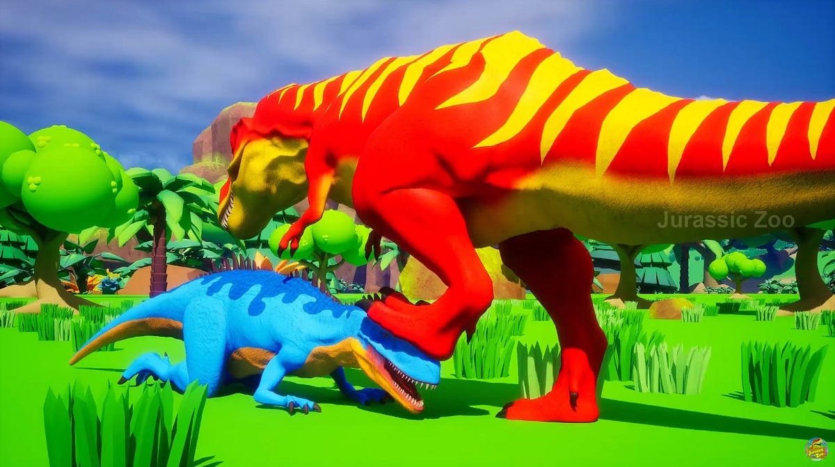 Jurassic Microwave Oven Magical Transformation: Allosaurs & T-Rex Face off in Epic Dinosaurs ...