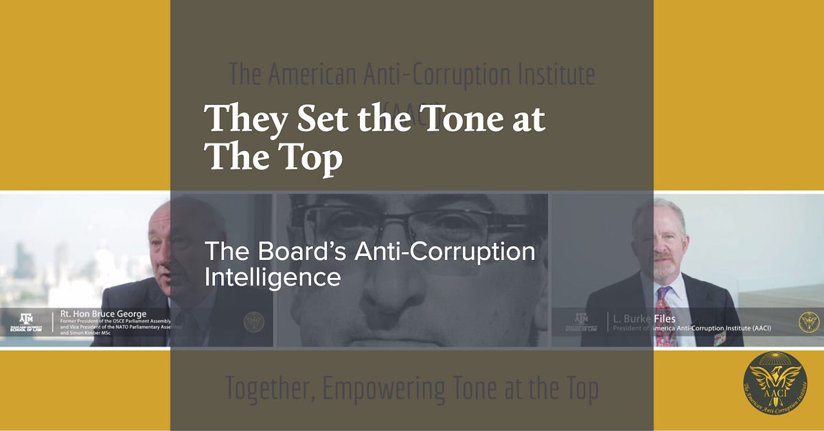 The Board’s Anti-Corruption Intelligence | by Mike Masoud, CACL, CACM ...