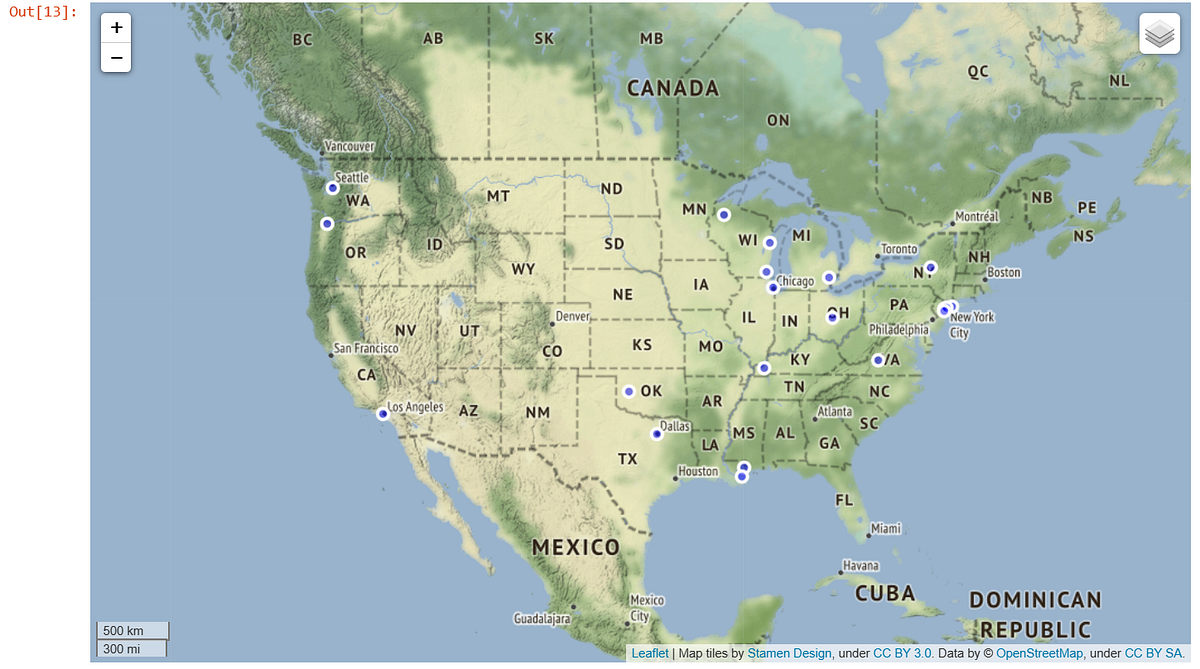 Geocoding and Mapping a Spreadsheet Addresses | by John R. Ballesteros | Medium