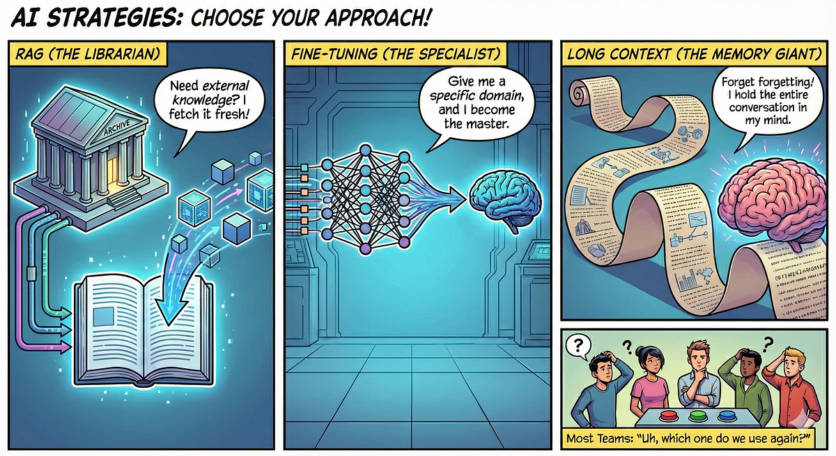 RAG vs Fine-tuning vs Long Context: When to Use What (And Why Most ...