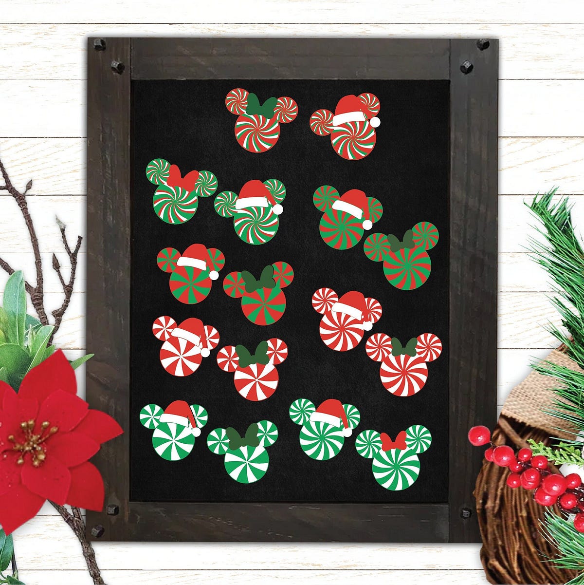 Mickey peppermint head and Minnie peppermint bundle. 16 different ...