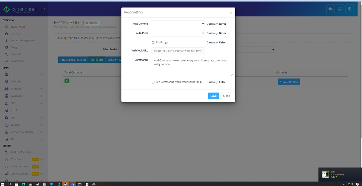 automatic deployment menggunakan github webhook dan cyberpanel | by cahyo | Medium