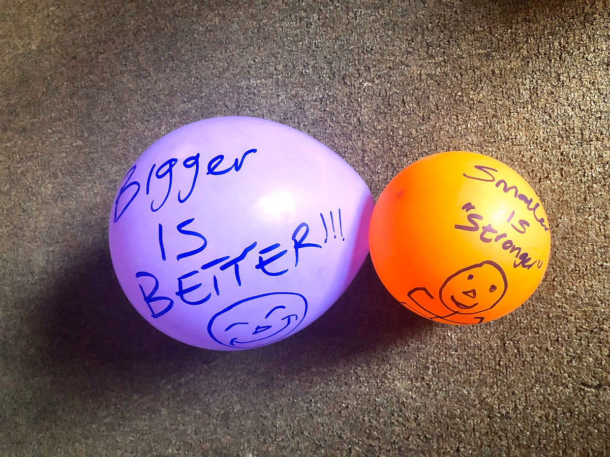 Bigger is better?. The three words used as the subject… | by Yoma ...