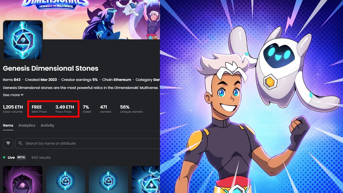 Dimensionals went from a free mint to 3.5 ETH in under 4 hours Don't want to miss out on the ...