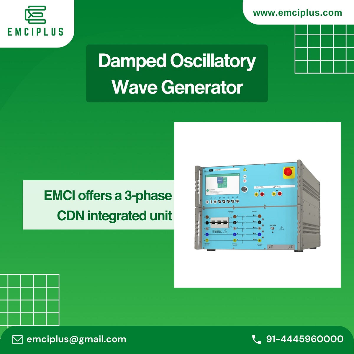 EMCI PLUS: Advanced Damped Oscillatory Wave Generator for EMC Testing ... EMCI PLUS: Advanced Damped Oscillatory Wave Generator for EMC Testing ...