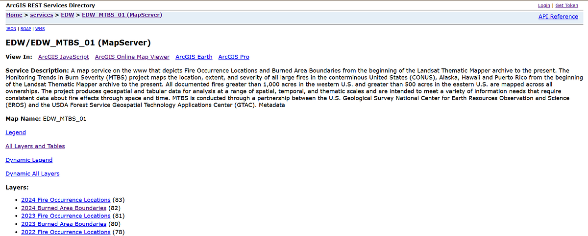 Get Data using ArcGIS Server Services Directory REST API | by Yanan Wu ...